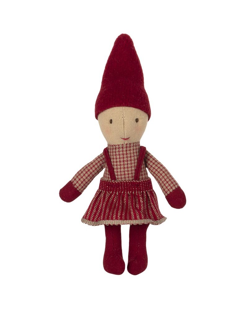 Je cherche un joli lutin Maileg Pixy elfe rouge dans une petite boite