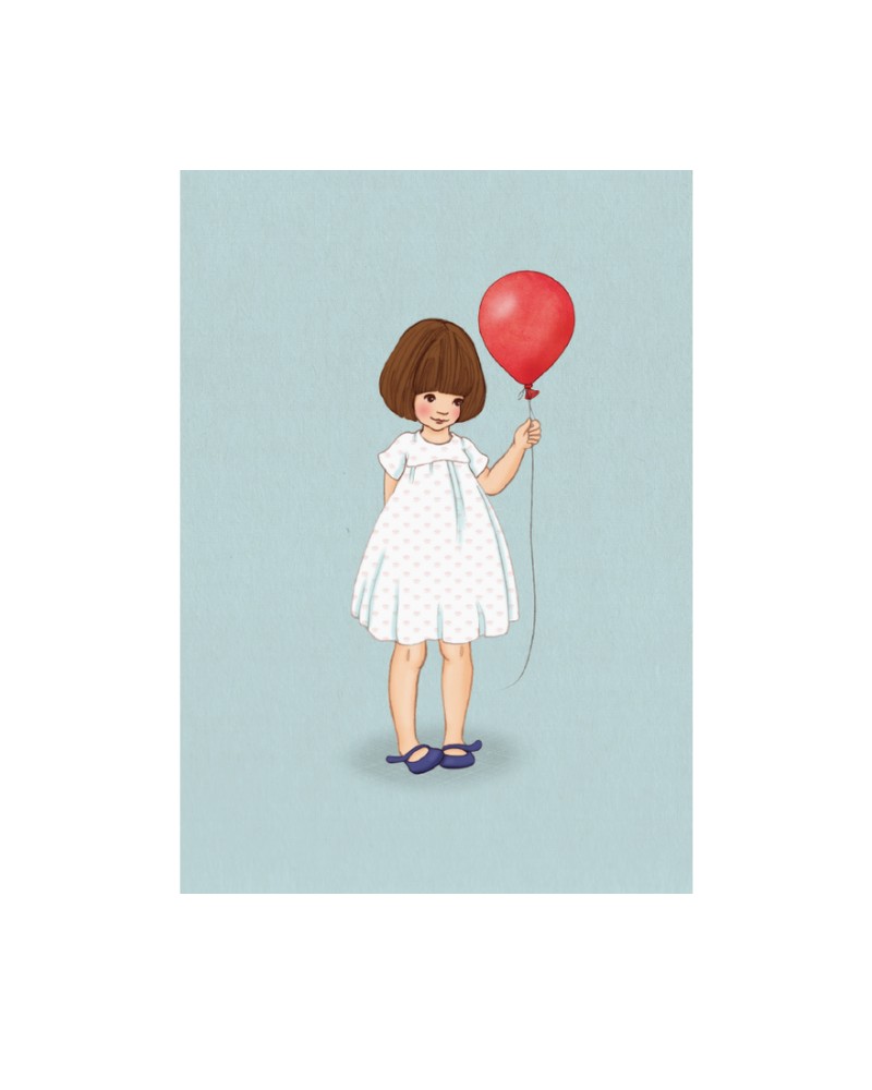 Acheter en ligne une carte postale belle and Boo avec red balloon