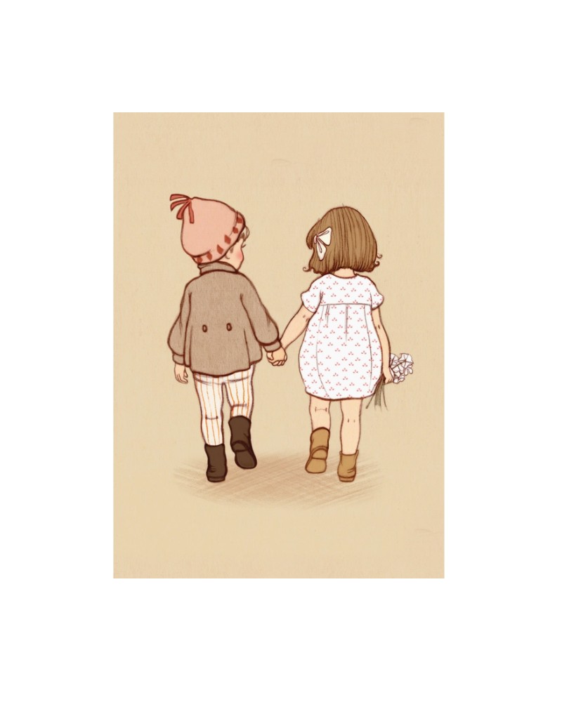 Acheter en ligne une carte postale belle and Boo together couple enfants