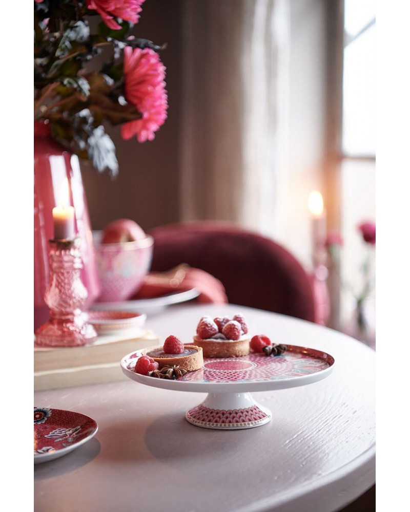 acheter en ligne un plat à gâteau pip studio Flower festival dark pink