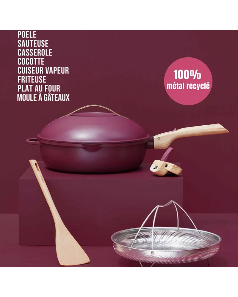 Poêle la Fabuleuse | Cookut | Rubis - 8 personnes - 8 en 1
